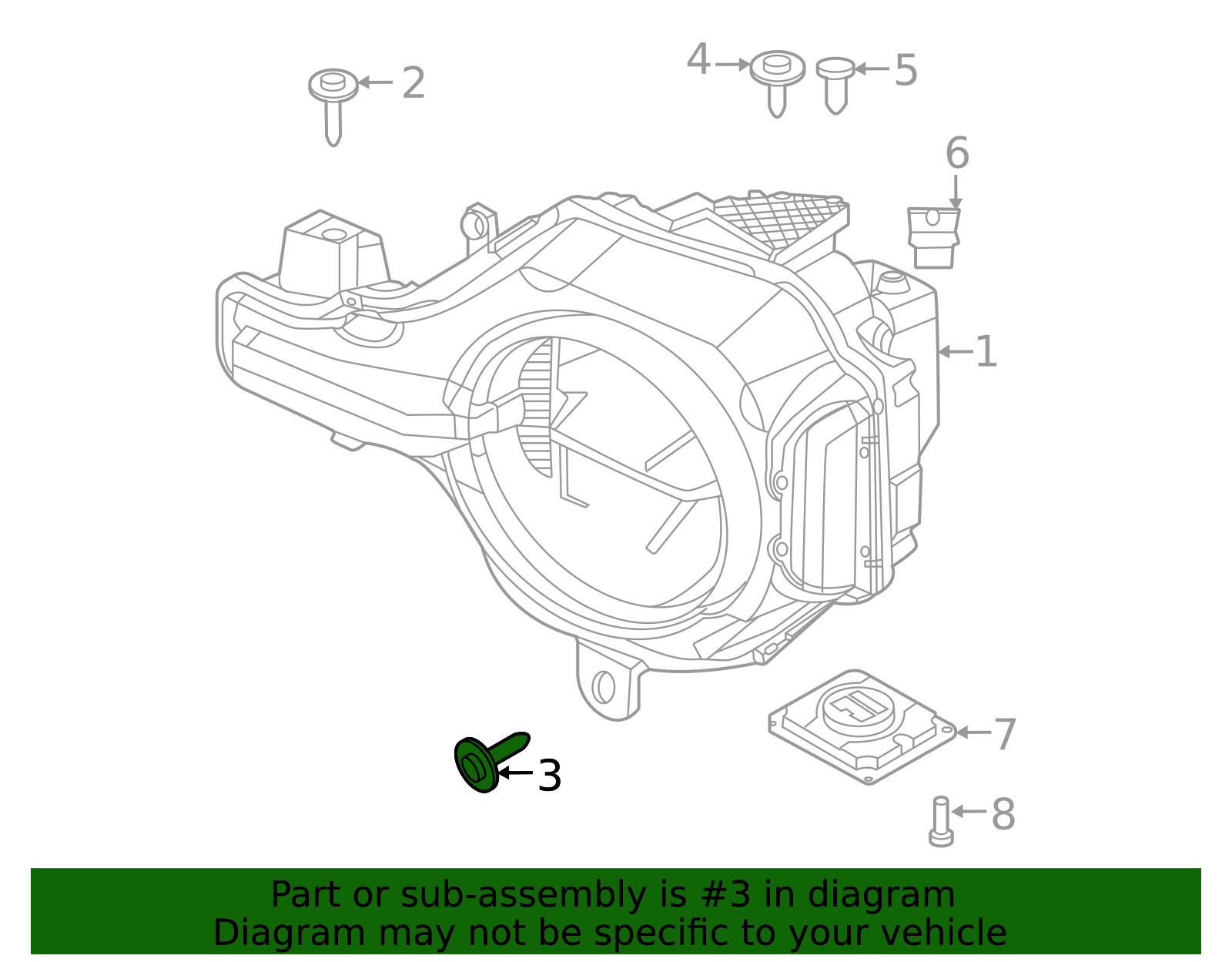 2021-2025 Ford Bronco Headlamp Assembly Front Bolt W721875-S442 | OEM ...