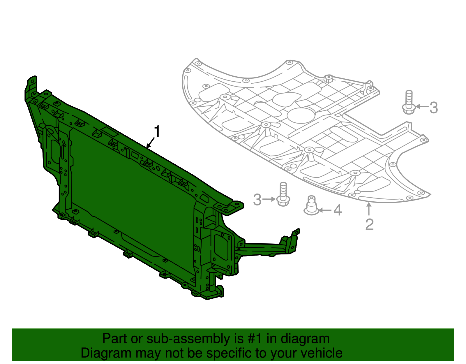 2018-2020 Hyundai Elantra GT Radiator Support 64101-G3000 | OEM Parts ...