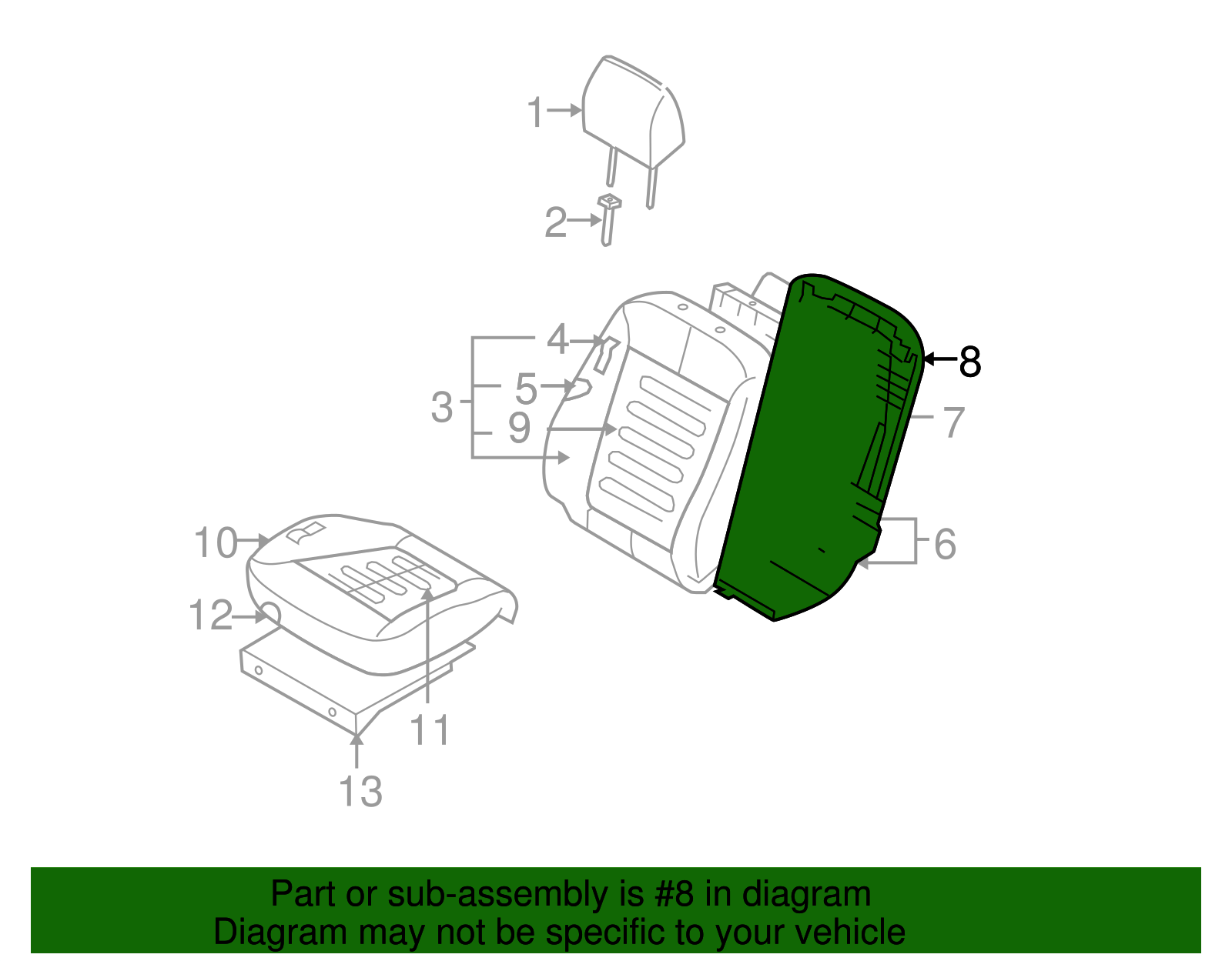 Hyundai - 88370-0W000-J9Y - Frame Cover - 2007-2009 Hyundai Santa Fe ...
