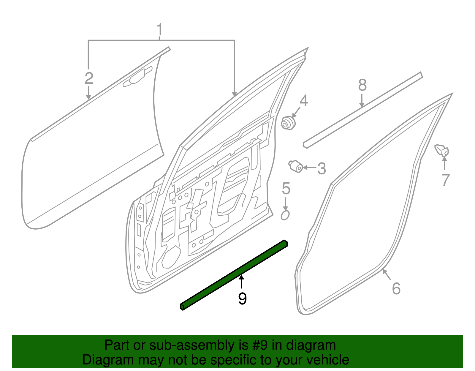 2013-2025 Nissan LEAF Lower Weather-Strip 80838-3NF0A | Bill Kay Nissan ...
