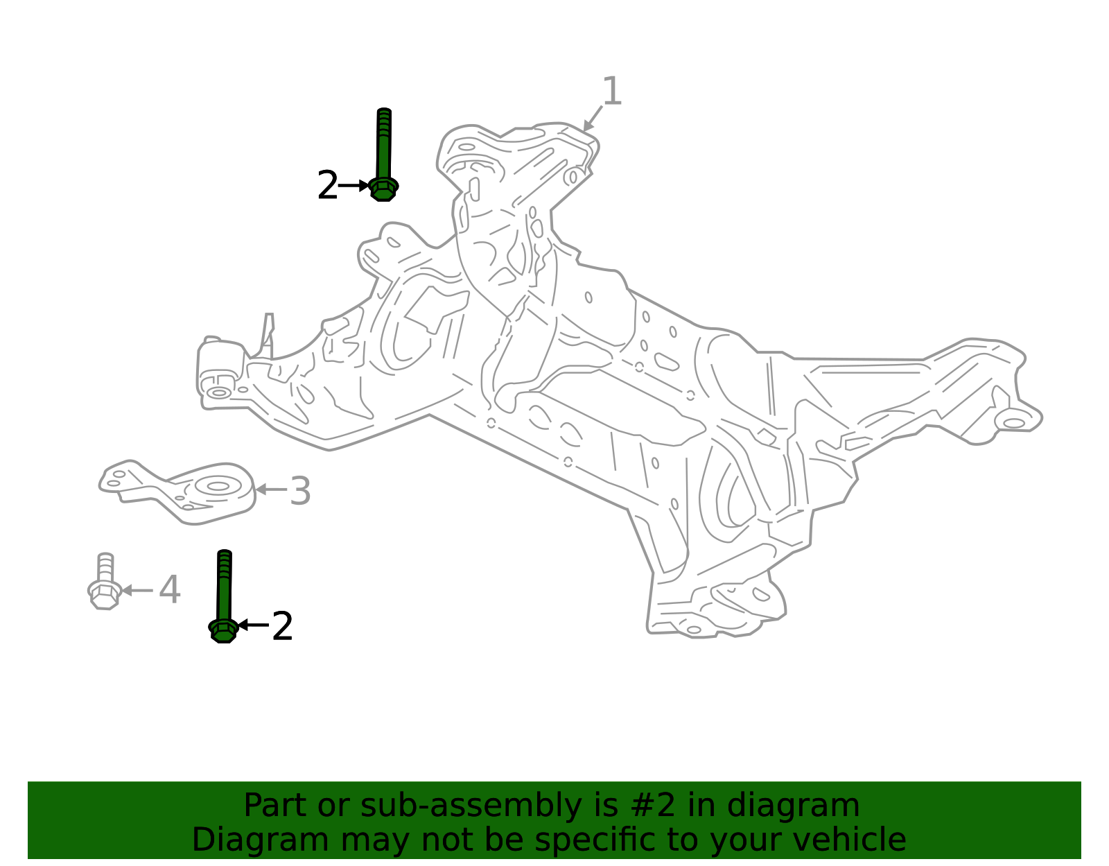 2013-2020 Ford Suspension Cross-Member Bolt -W716077-S439 | TascaParts.com