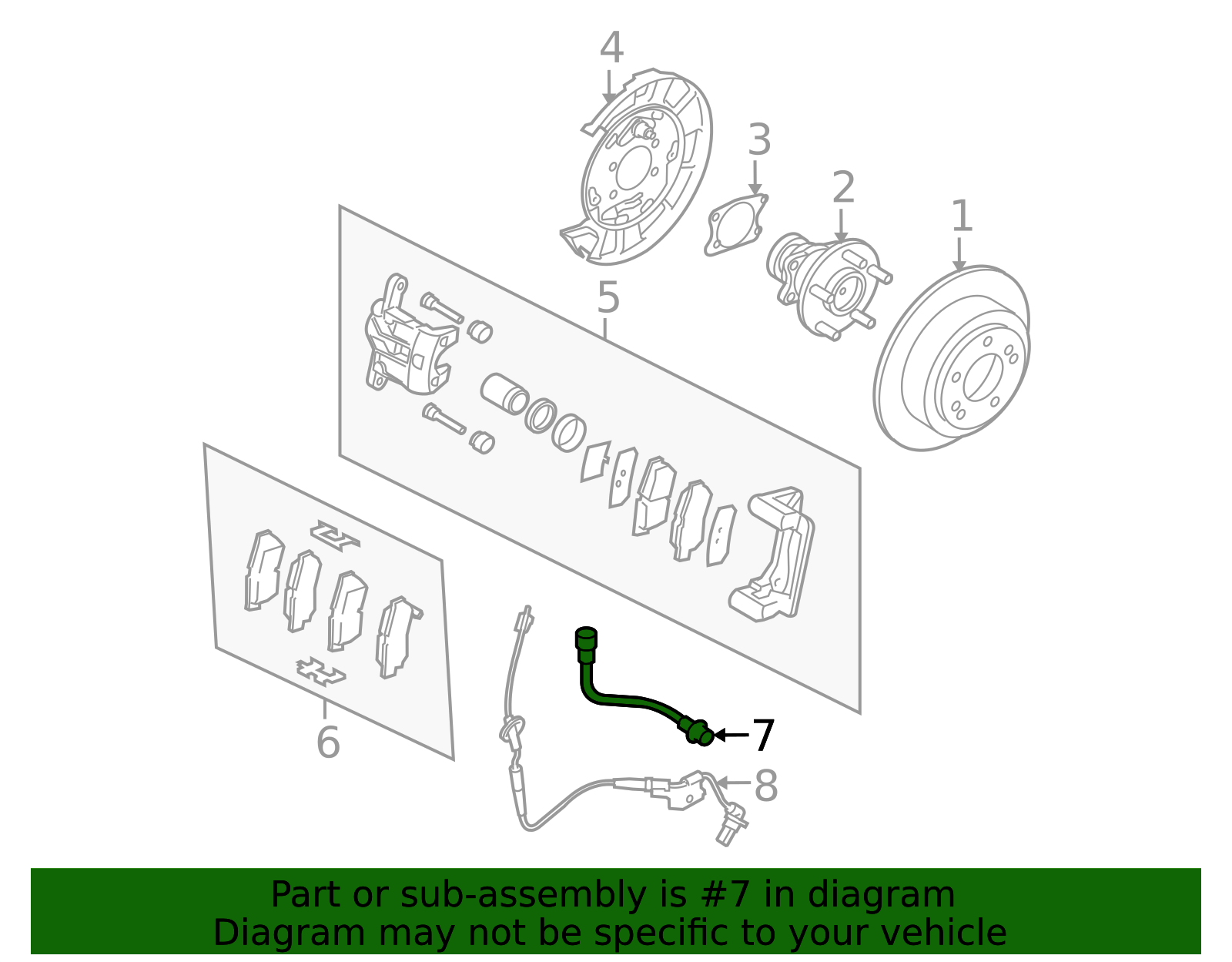 58744-3F000 - Brake Hose 2004-2006 Kia Amanti | Kia.Parts Store