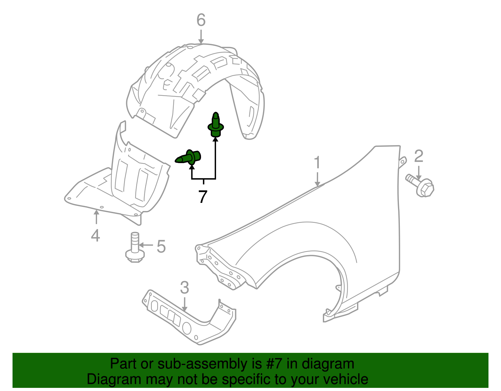1995-2016 Mazda Fender Liner Retainer Clip BC1D-56-145 | RealMazdaParts.com