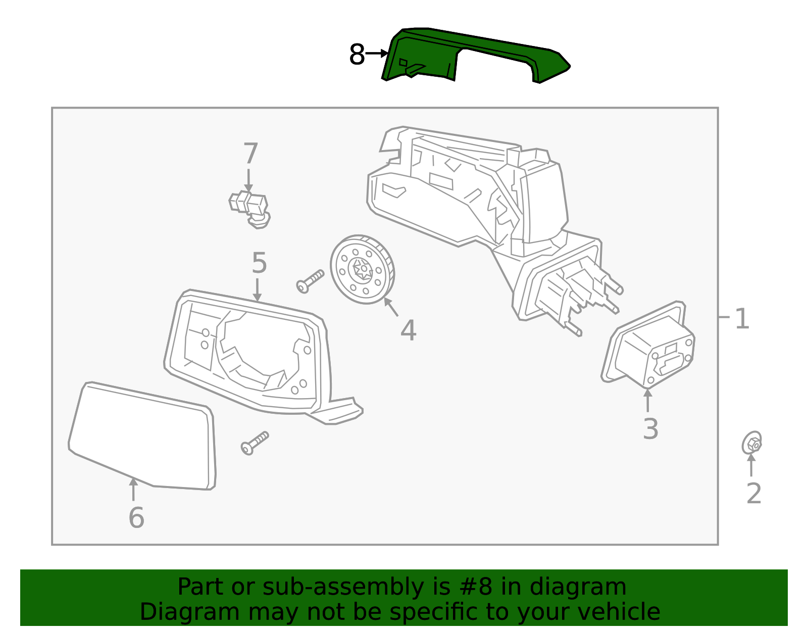 2023-2025 Chevrolet Silverado 1500 Mirror Cover 86530943 | Capital ...