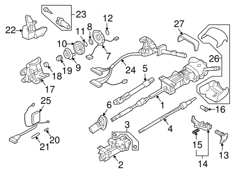 Steering Column Assembly for 2005 Hummer H2 | OEM Parts Online