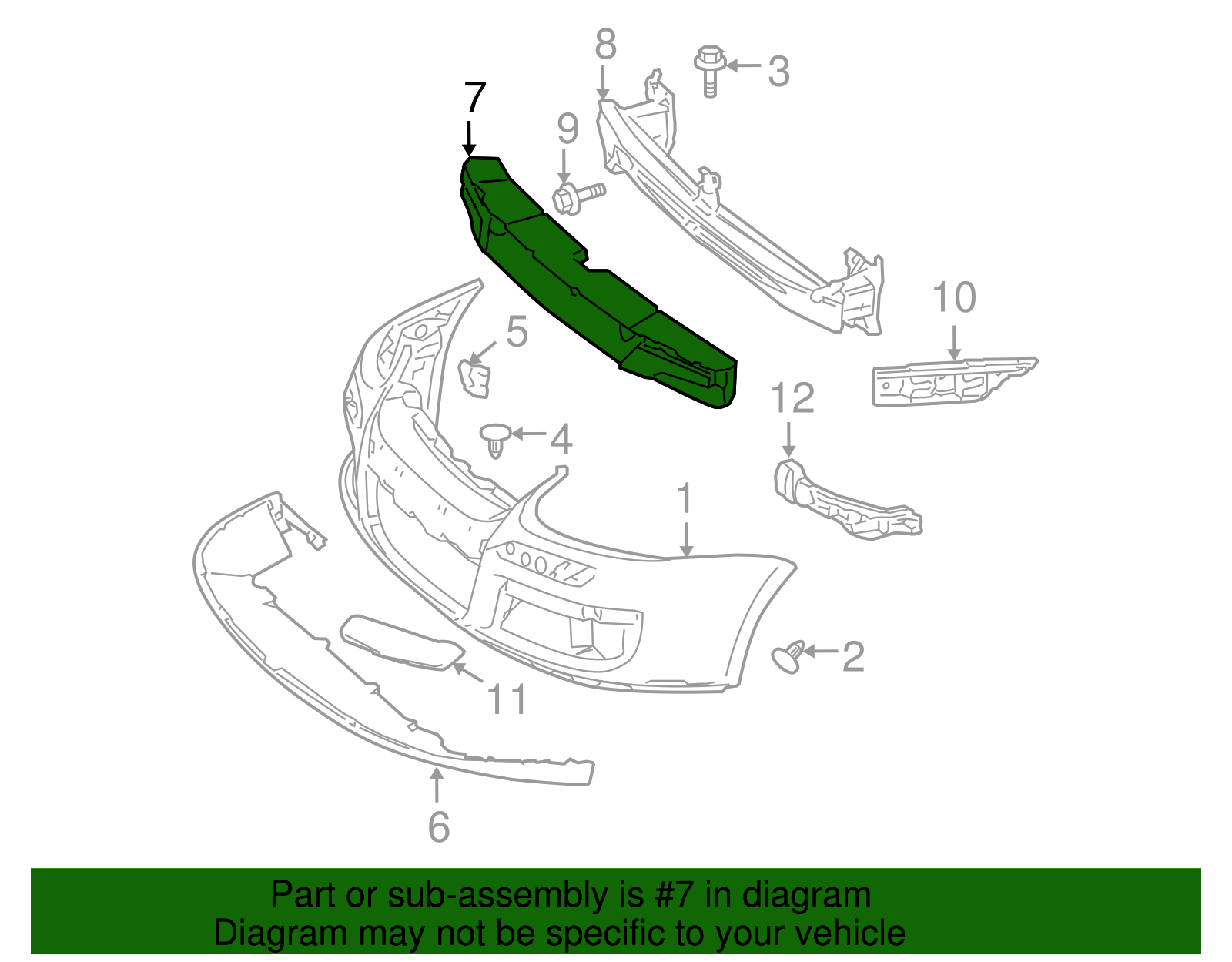 2005-2010 Volkswagen Bumper Impact Absorber 1K5-807-248 | VW Direct ...