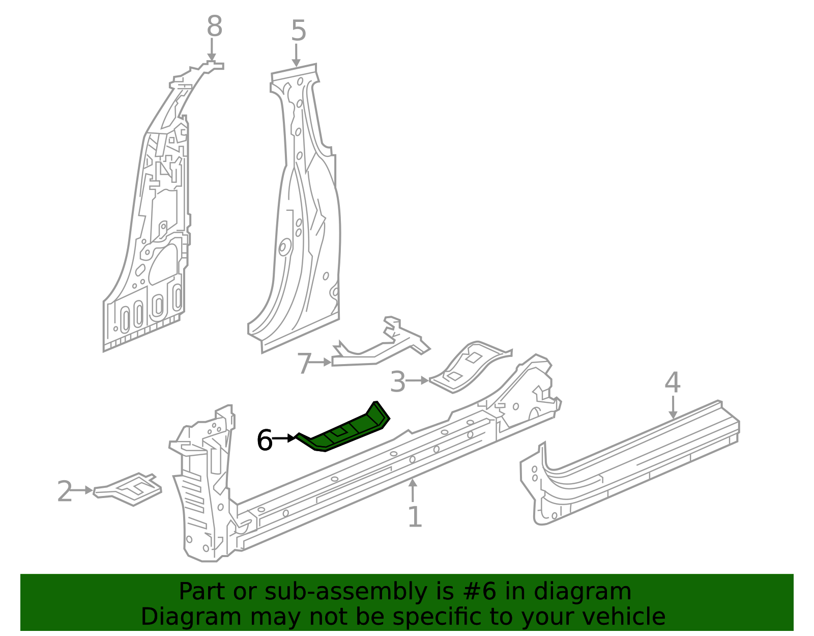 63228-TBG-A01 - 2016-2020 Honda Civic - Separator R Center Pillar ...