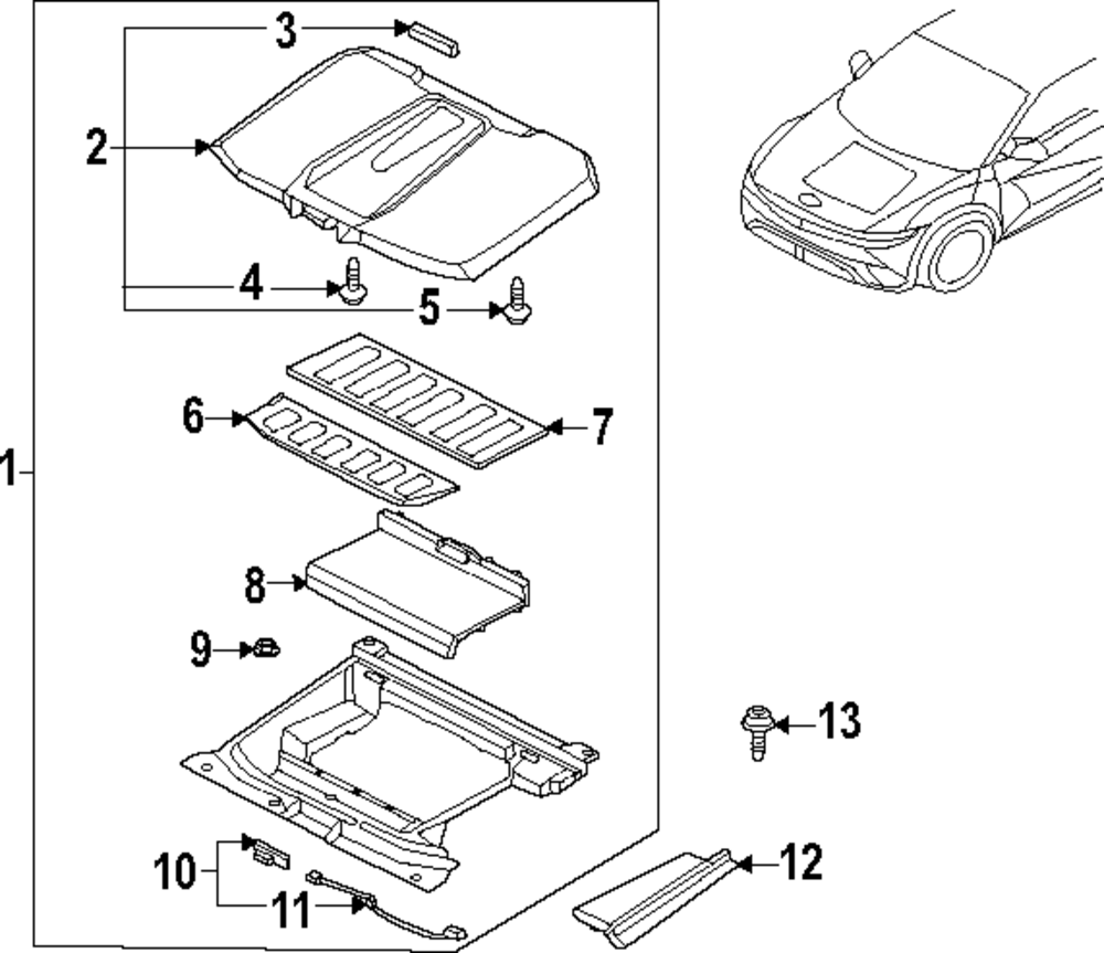 86780-GI000 - 2022-2024 Hyundai Ioniq 5 - Cover Assembly | Hyundai ...
