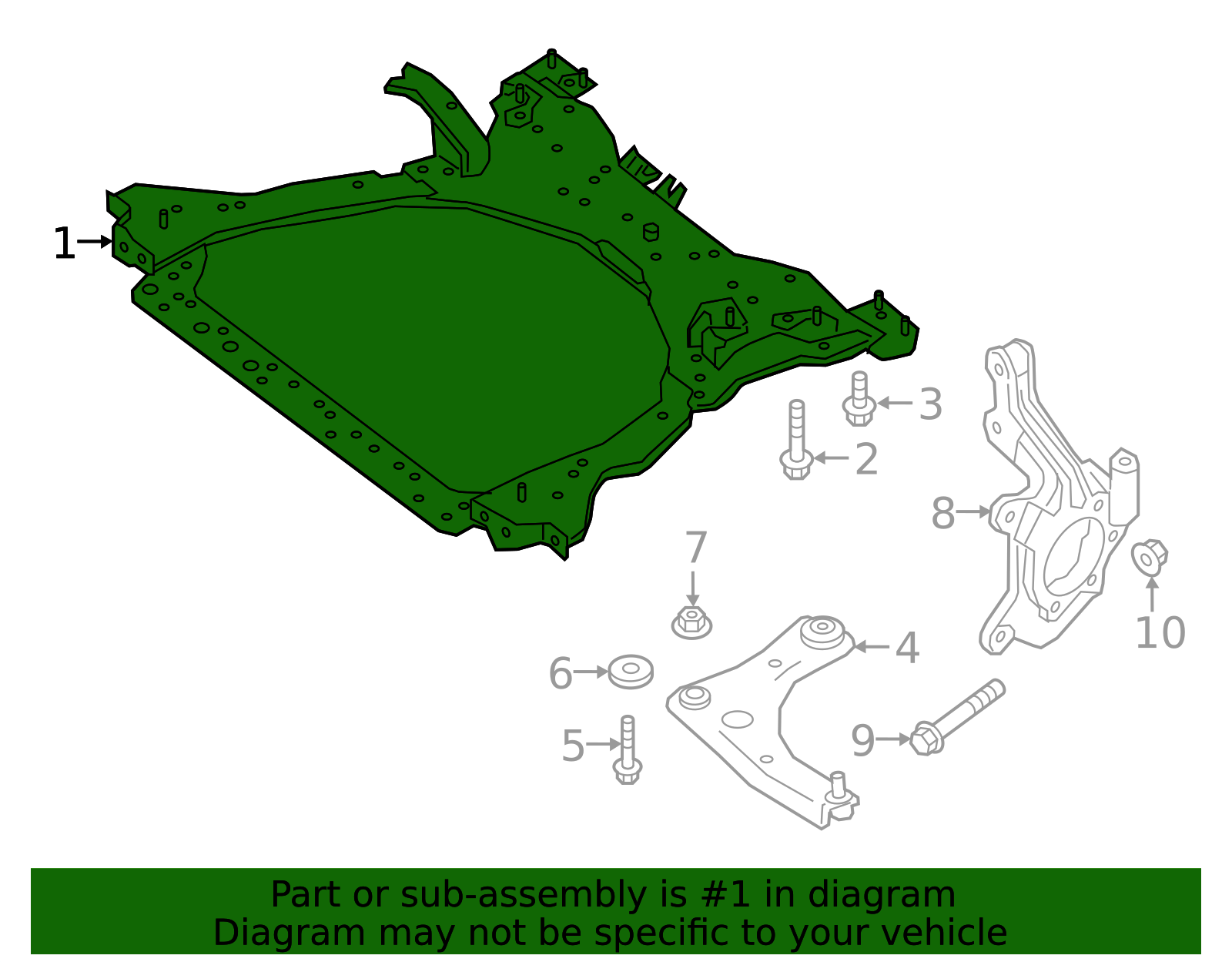 2018-2025 Nissan Cross-Member 54401-9VB2B | OEM Parts Online