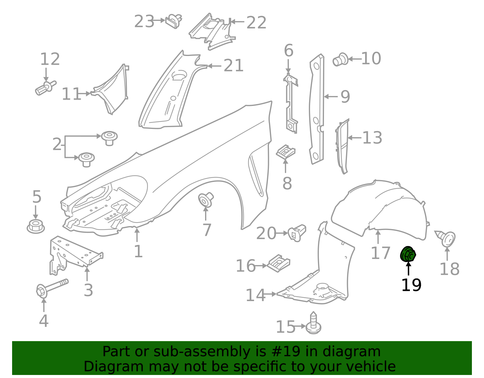 2012-2025 Porsche Rear Fender Liner Retainer Nut N-912-428-01 | OEM ...