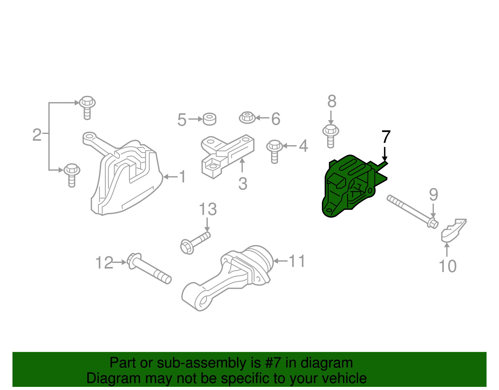 Genuine Trans Mount for 2017-2020 Hyundai | Part# 21830-F2000 | Hyundai ...