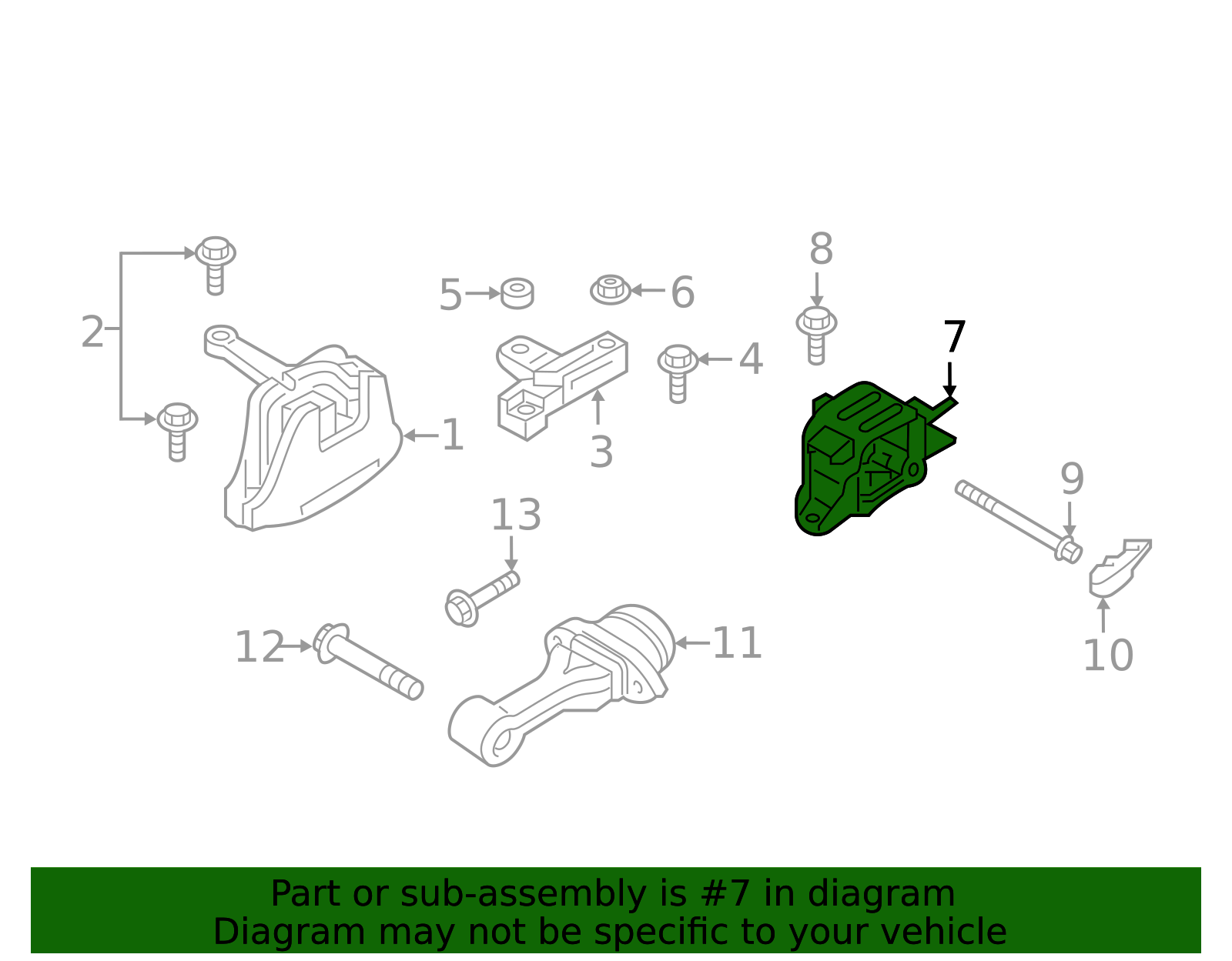 Genuine Trans Mount for 2017-2020 Hyundai | Part# 21830-F2000 | Hyundai ...