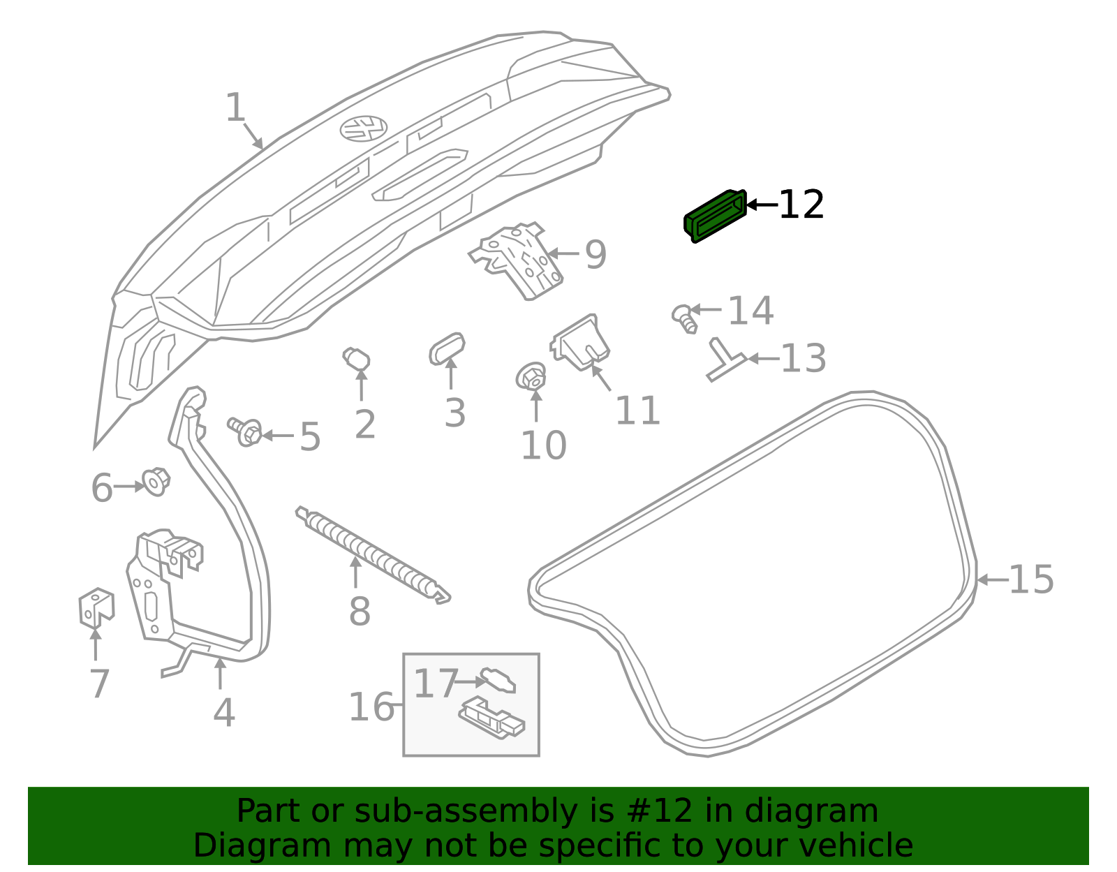 2019-2025 Volkswagen Jetta Release Switch 17A-827-566 | OEM Parts Online