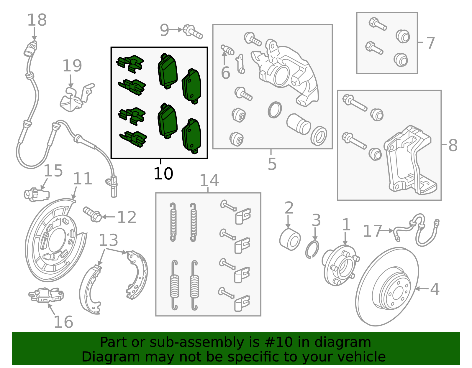 Genuine OEM Brake Pads Part# LR165293 Fits 2008-2012 Land Rover LR2: Up ...