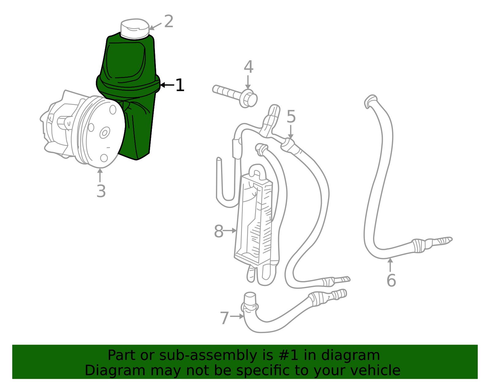 2008-2011 Ram Dakota Power Steering Pump 52855925AD | Mopar Parts Canada