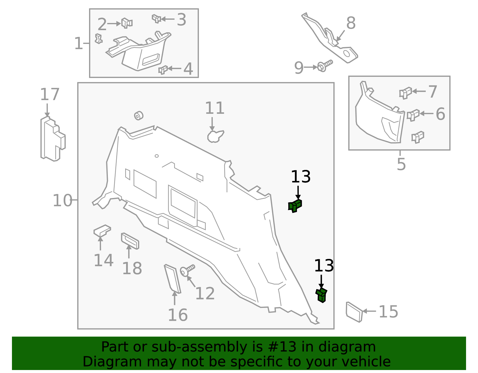 2017-2025 Ford Upper Center Pillar Trim Retainer Clip W710338-S451 ...