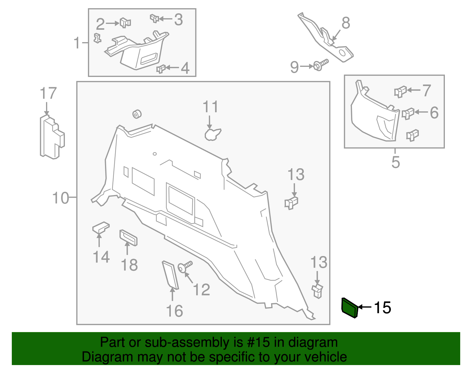 2018-2024 Lincoln Navigator | Quarter Trim Panel Bezel | KL1Z-7860221 ...
