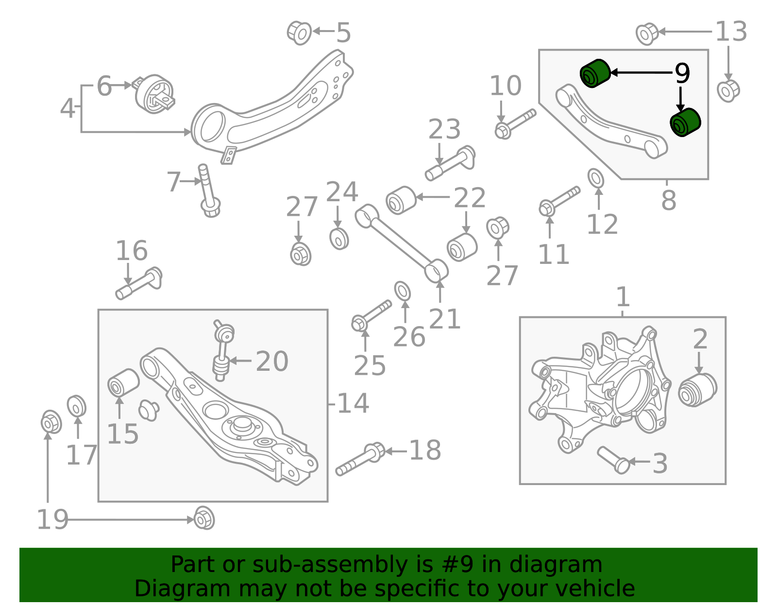 2020-2025 Hyundai Palisade Upper Control Arm Bushing 55138-S8000 ...