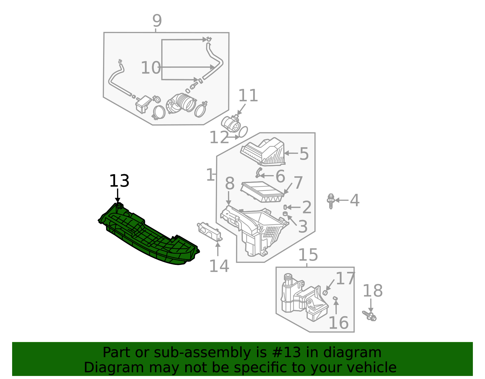 Genuine Air Duct for 2021-2025 Hyundai Elantra | Part# 28210-AA100 ...