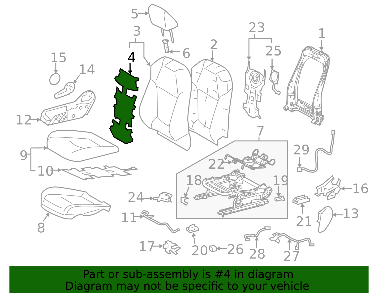 2019-2025 Toyota Seat Back Heater 87530-0R080 | Lithia Toyota Parts