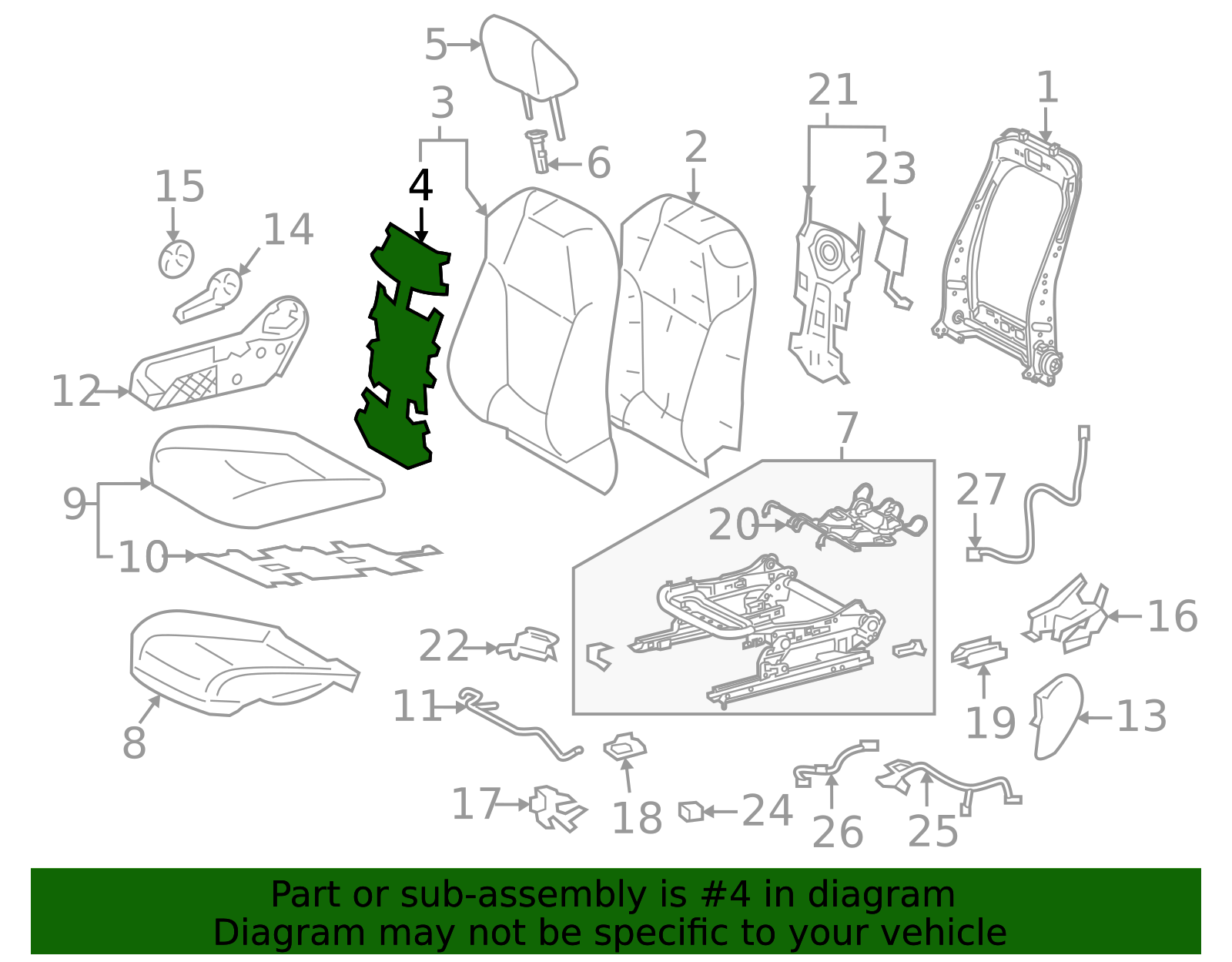 Toyota Seat Heater Pad - OEM Heating Element - Part #87530-0R070 ...