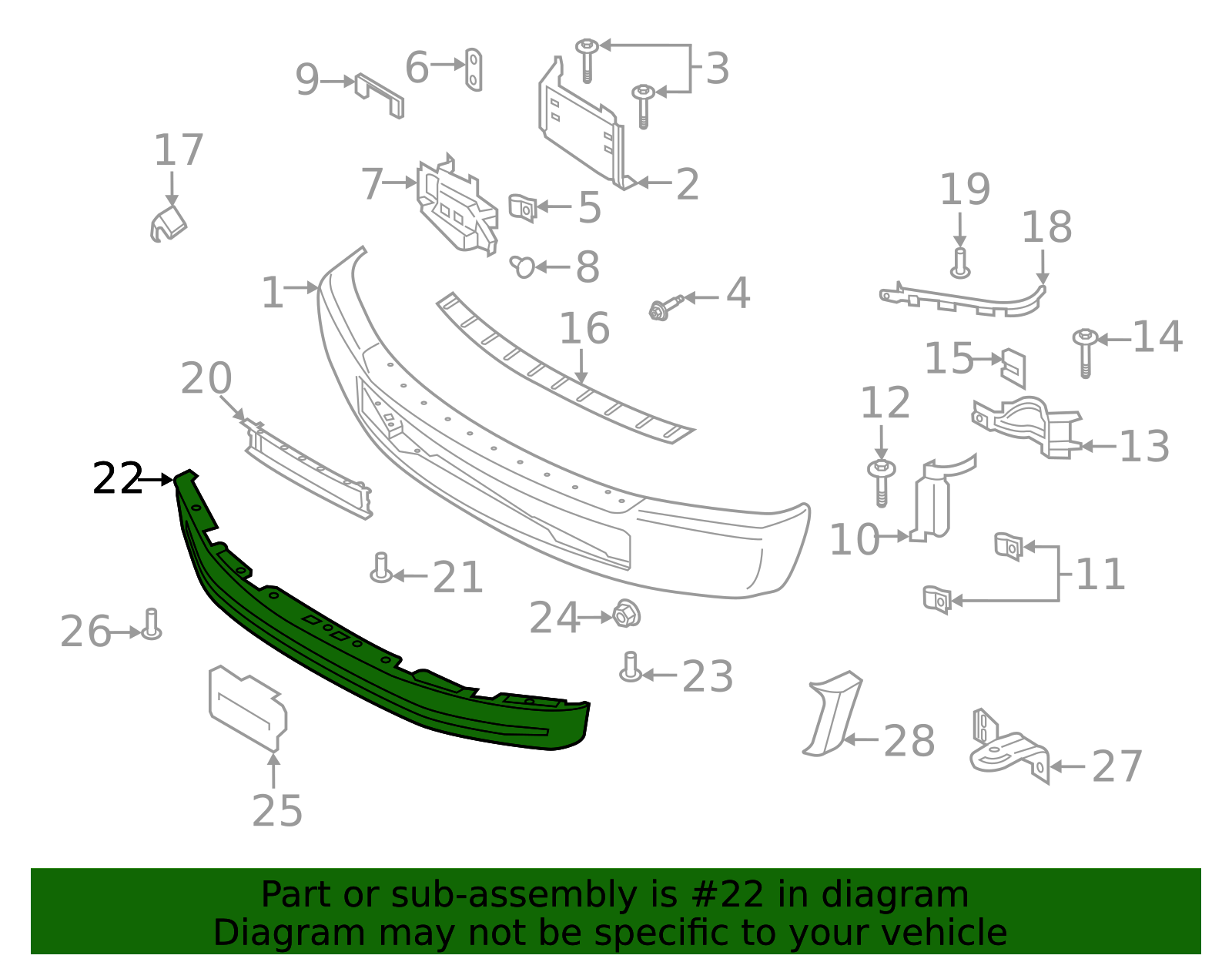 LC3Z-17626-AA - Valance Panel 2020-2022 Ford | Ford Parts Direct