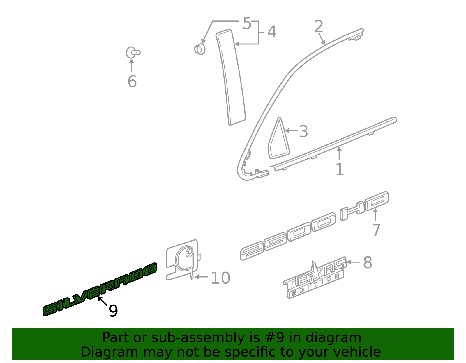 86547028 - Tailgate Emblem 2019-2025 Chevrolet | GMPartsNow