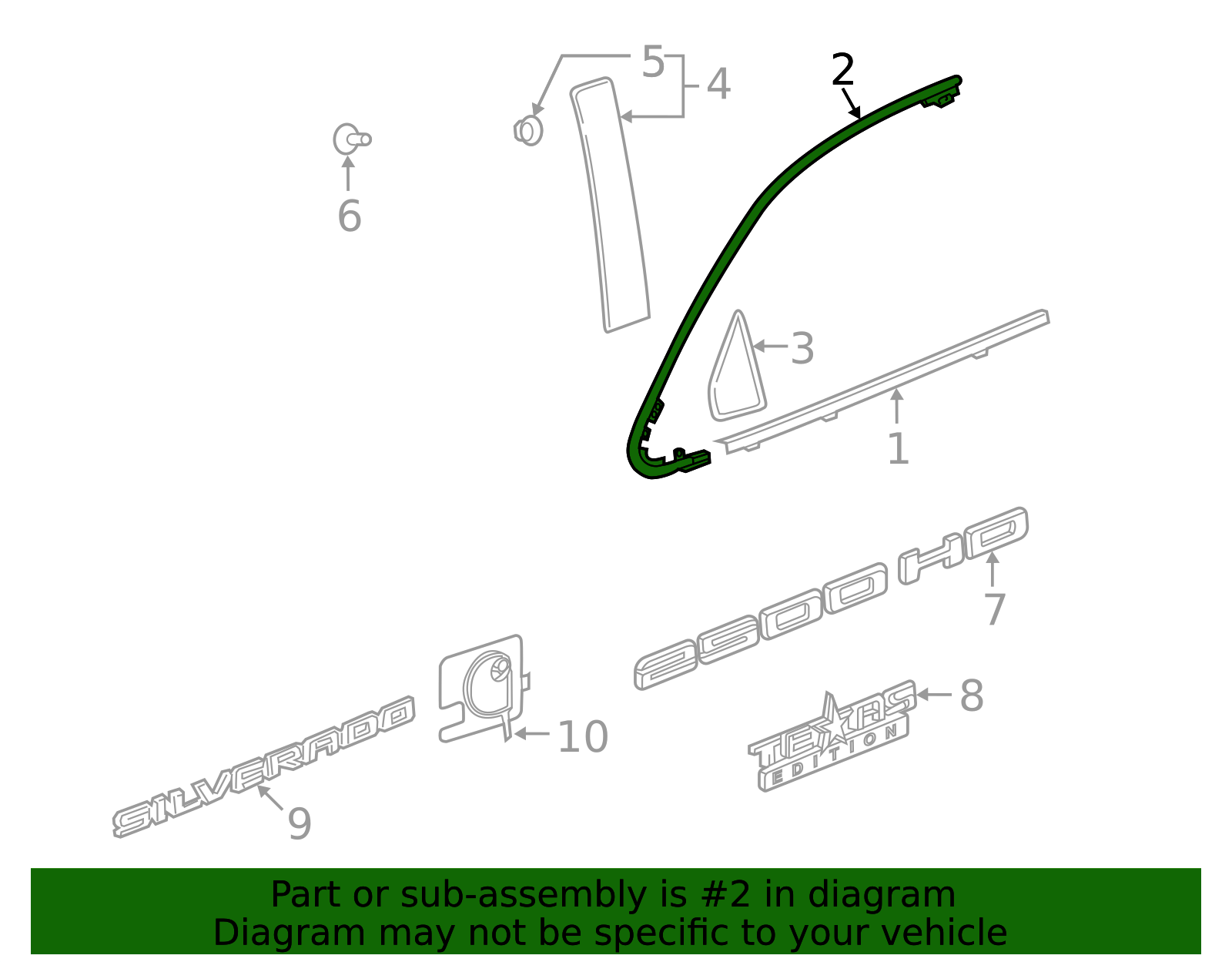 87850179 - Upper Molding | Partners Chevy