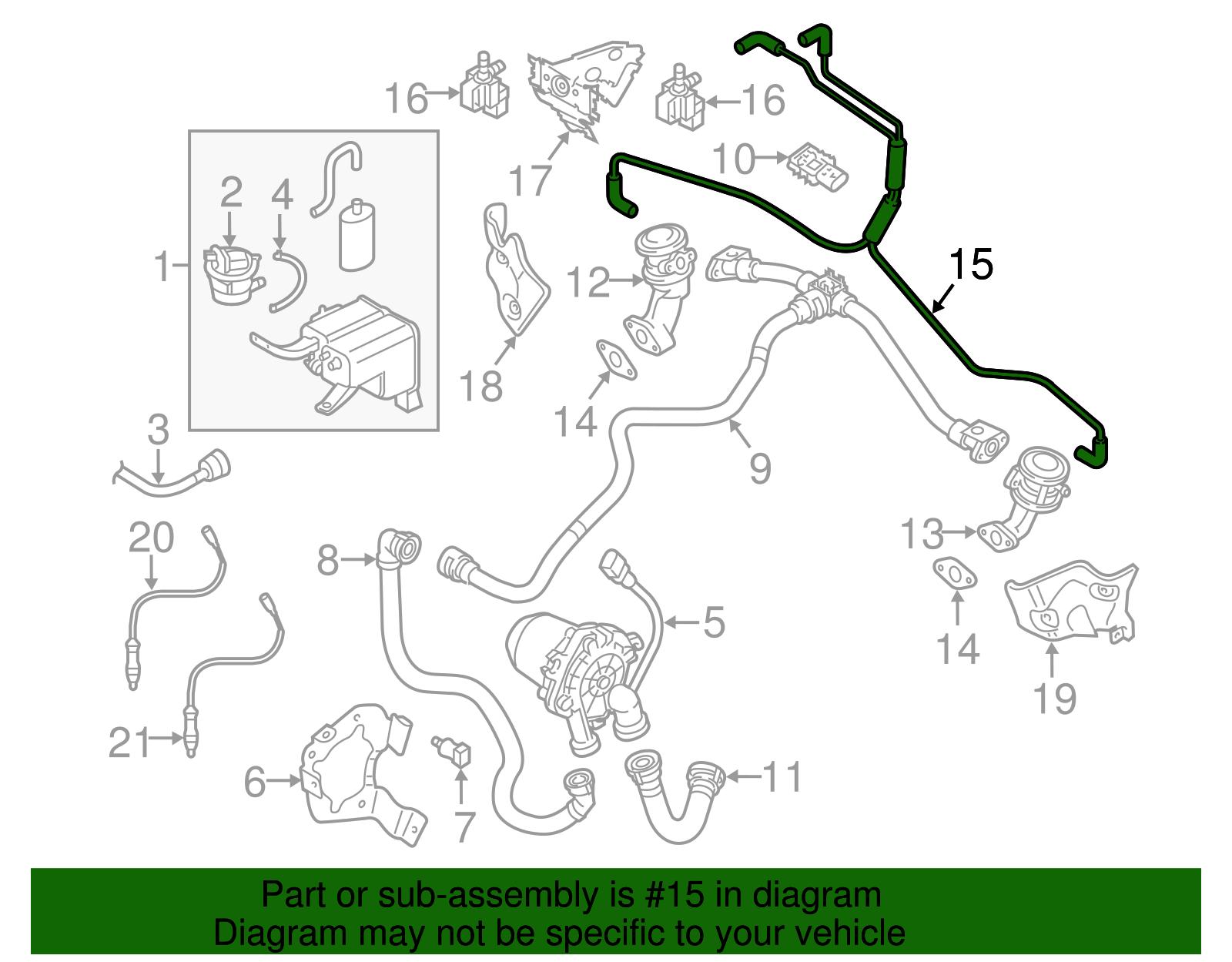 2011-2017 Audi Vacuum Hose 06E-133-773-BR | Audi OEM Parts Online