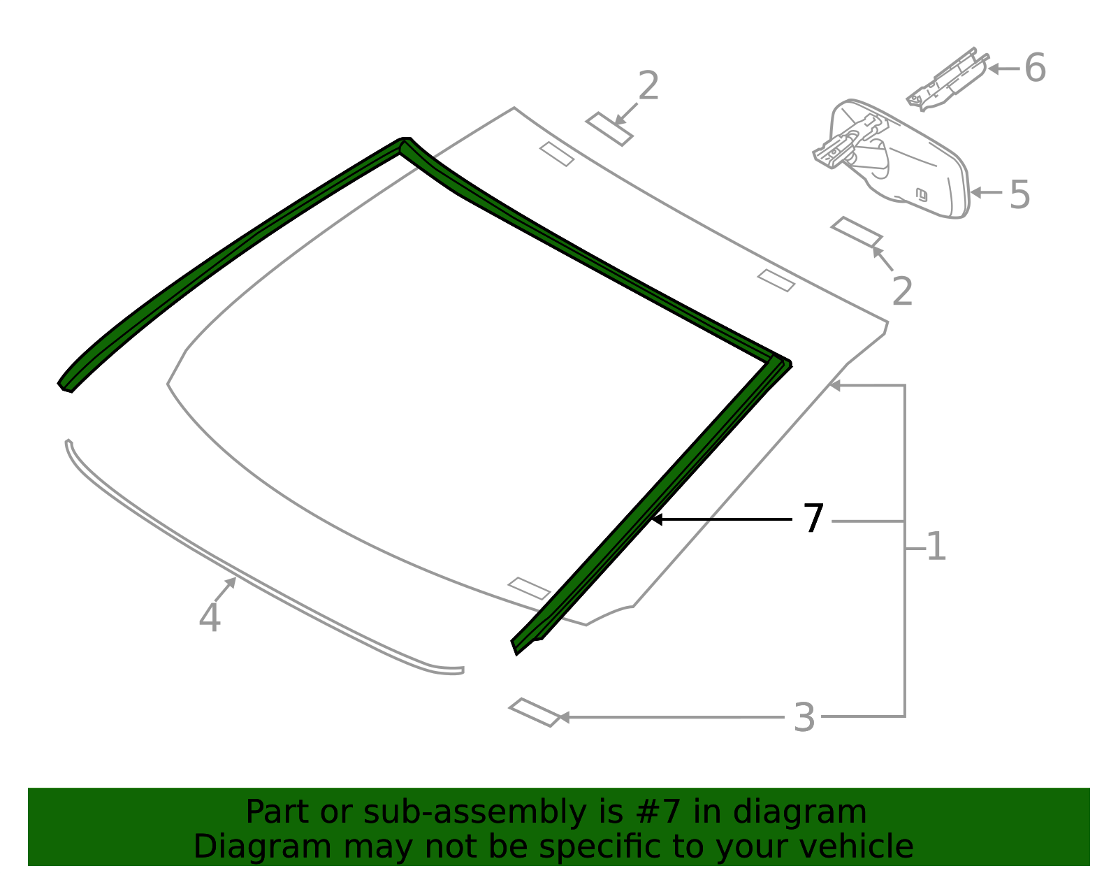 Toyota Windshield Molding - Outer Weather Seal - Part #75533-0R010 ...
