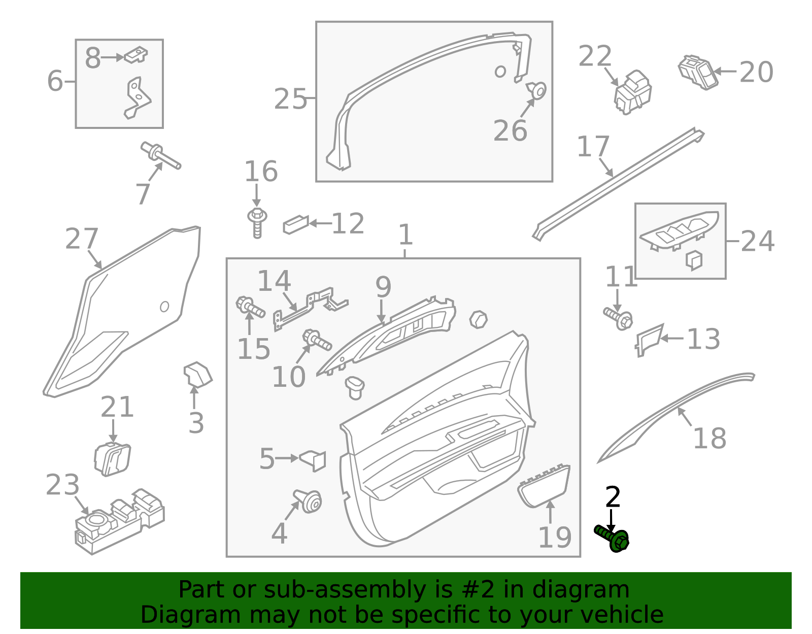 2013-2024 Ford Door Trim Panel Screw -W708392-S424 | TascaParts.com