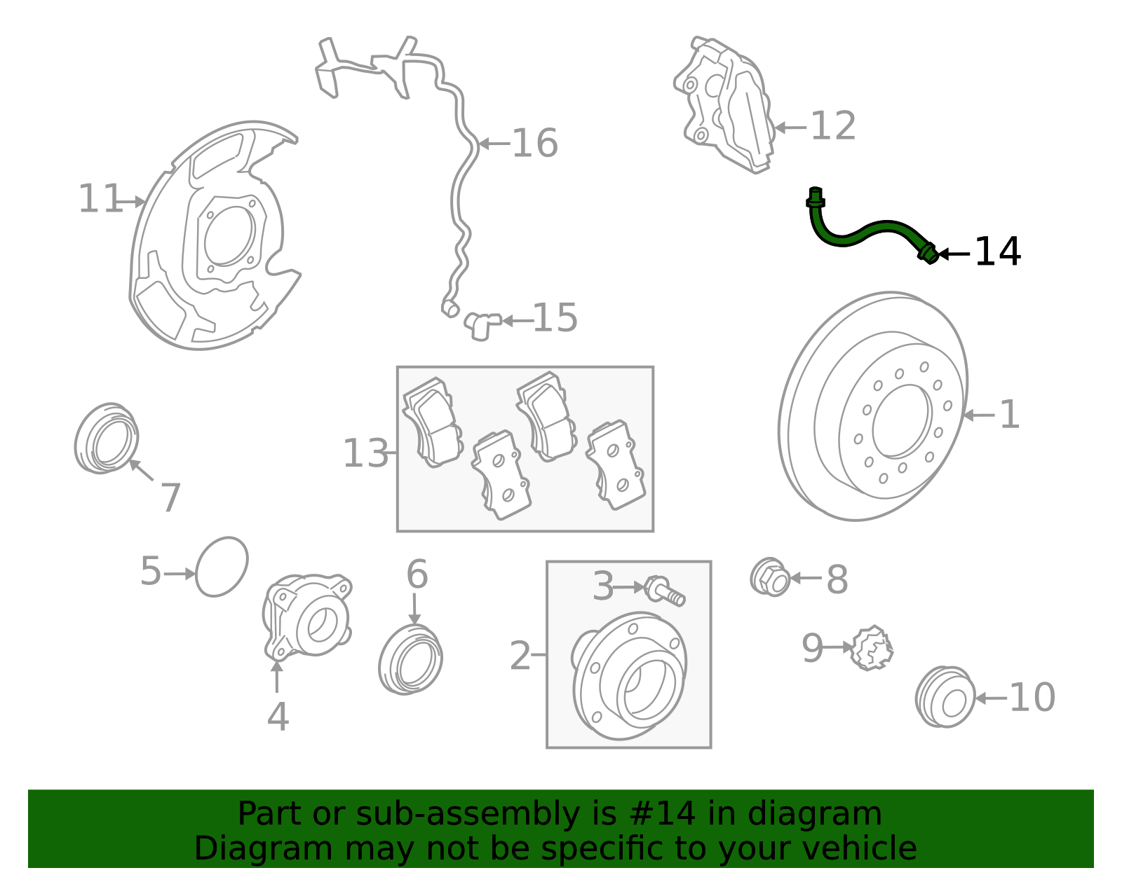 90947-02F43 - High-Quality Brake Hose for 2008-2011 Lexus LX570 ...