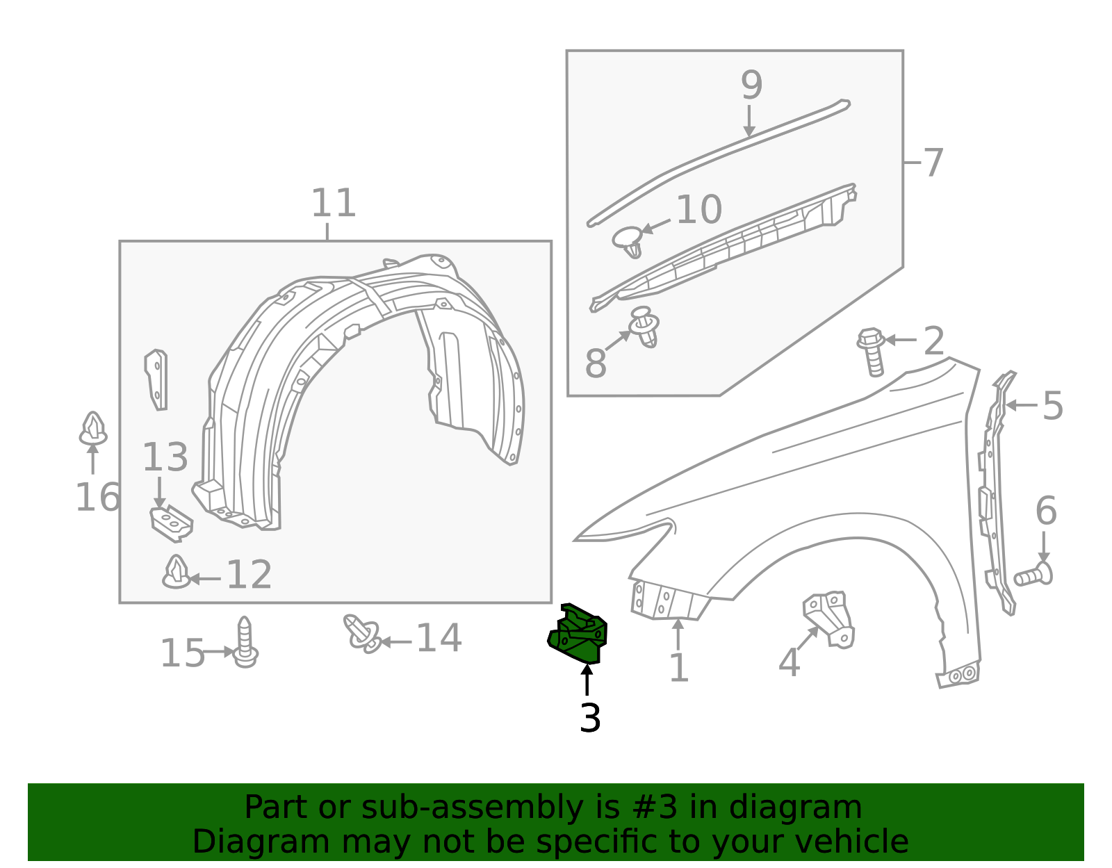 53804-33040 - High-Quality Fender Bracket for 2013-2018 Lexus ...