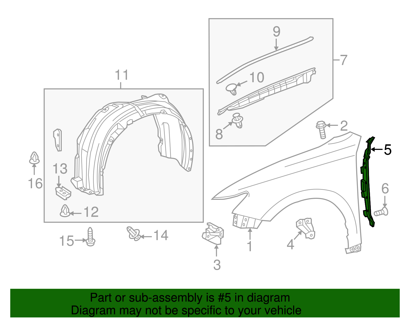 53828-33070 - Rear Seal 2013-2018 Lexus | Lexus Parts Outlet