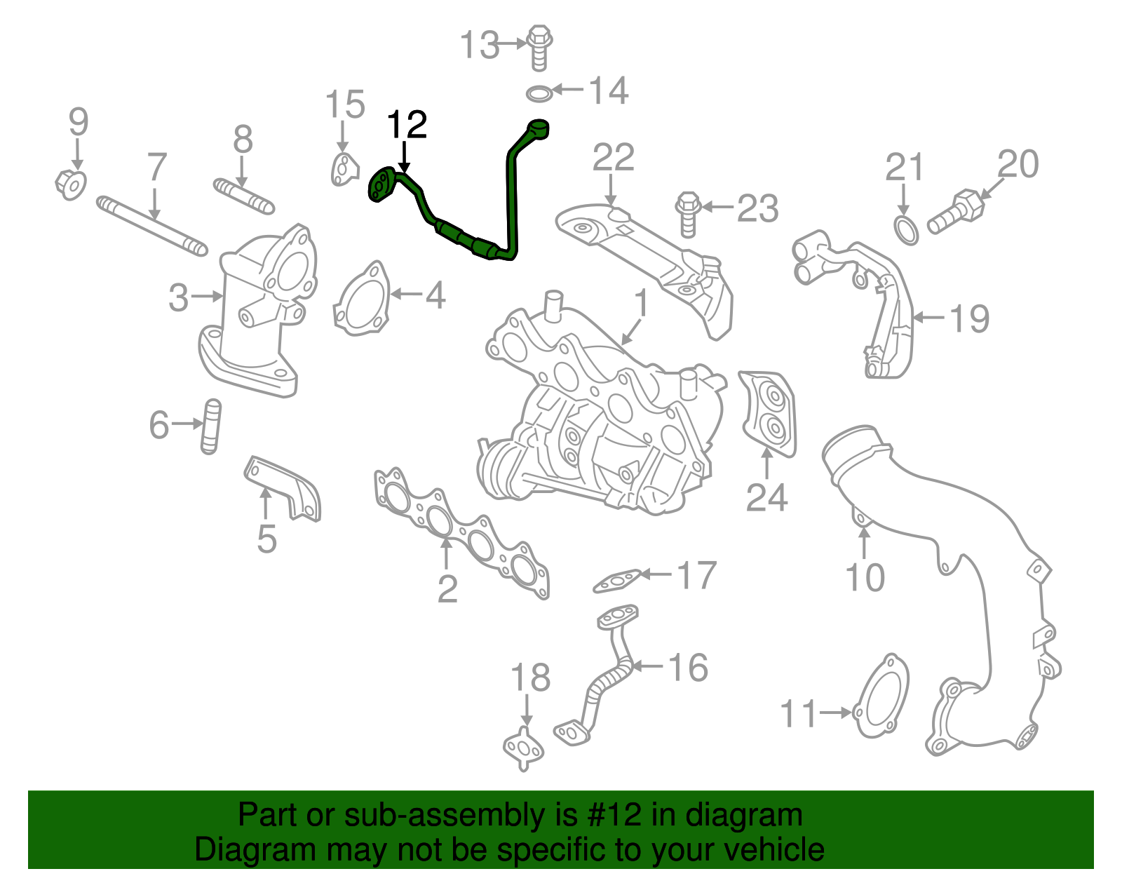 Hyundai - 28240-2B700 - Oil Feed Tube - 2013-2017 Hyundai Veloster ...