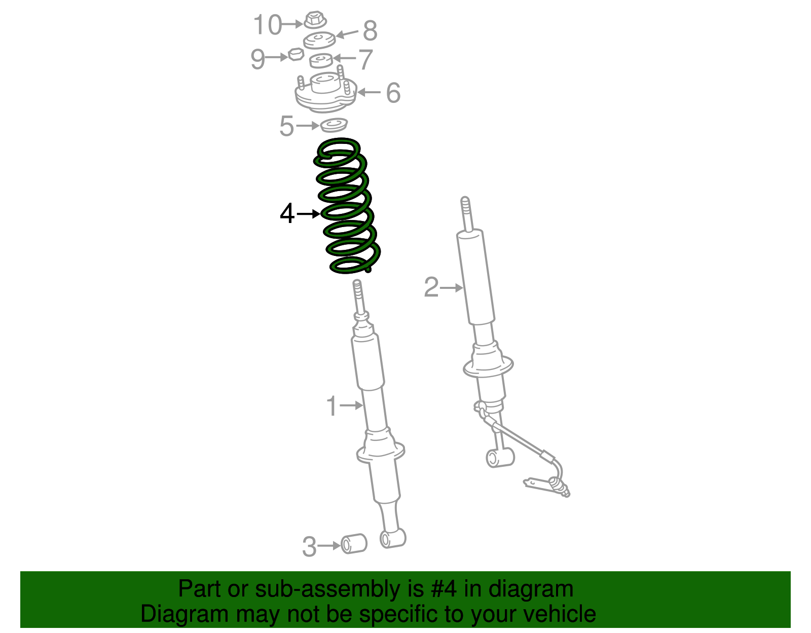 48131-35451 - 2003-2009 Toyota 4Runner - Coil Spring (Right, Front ...