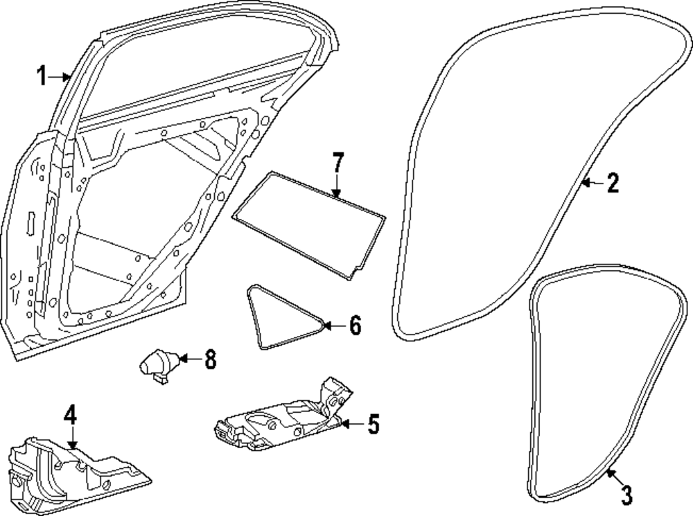2067303802 - Mercedes-Benz Door Shell 2022-2025 Mercedes-Benz ...