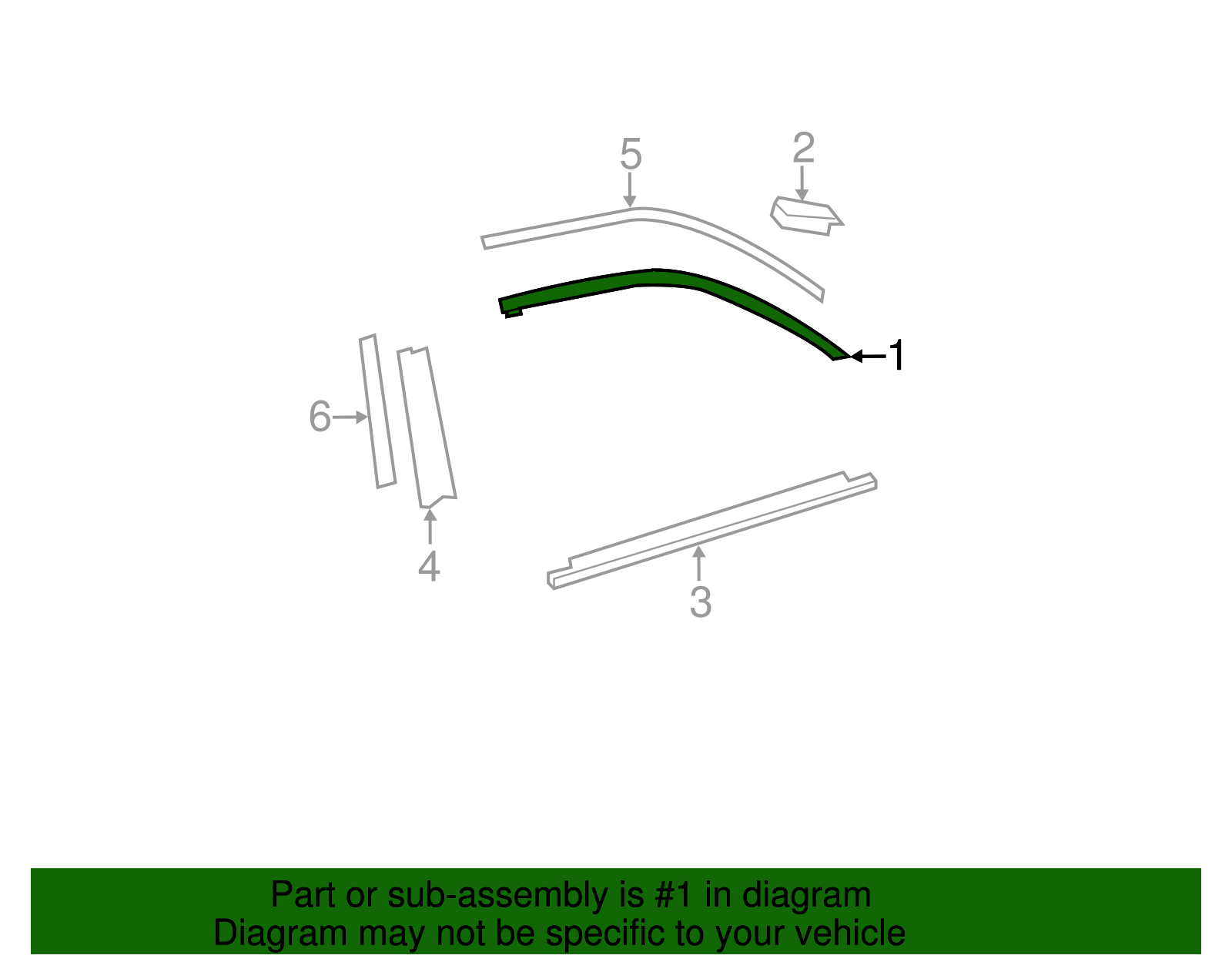 2007-2011 Toyota Camry Upper Molding 75763-06040 | Toyota Parts Center