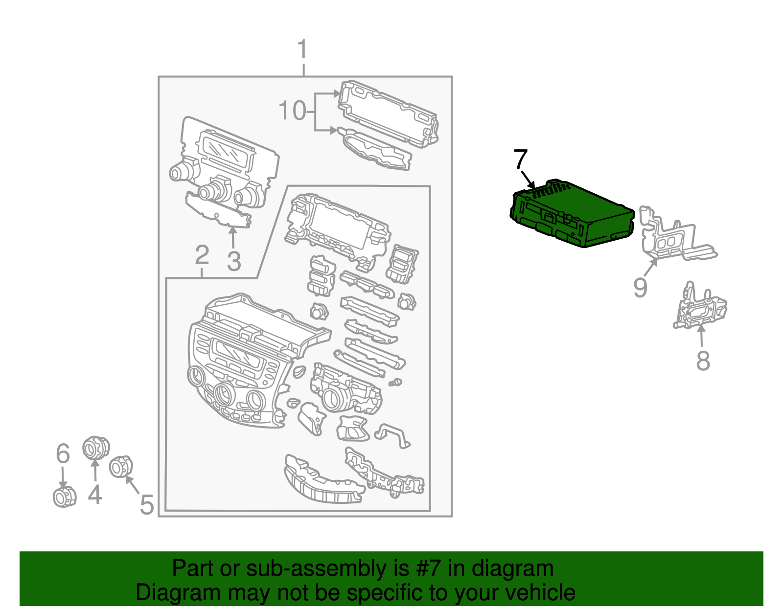 2003 Honda Accord | Radio | 39175-SDN-A62 | Honda OEM Discount Parts