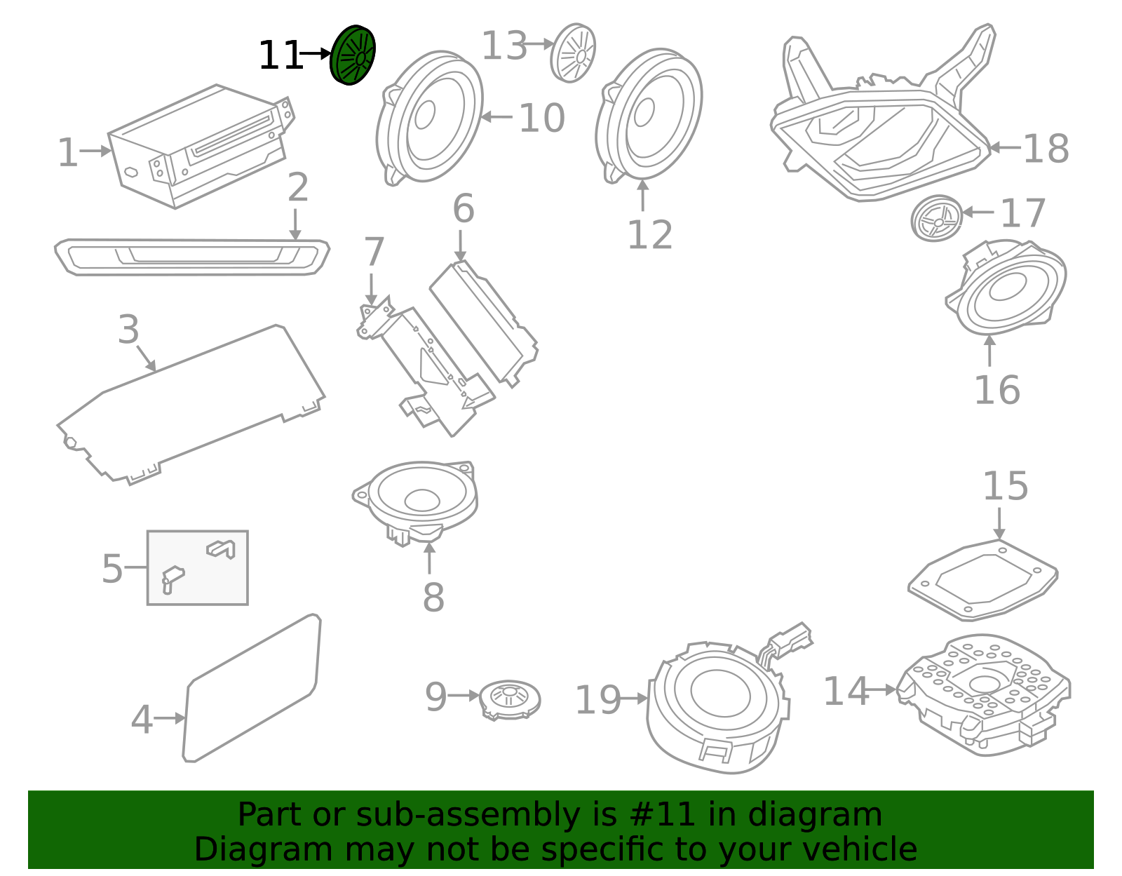 65139350327 - 2016-2025 BMW Front Dr Speaker (65-13-9-350-327) | BMW of ...