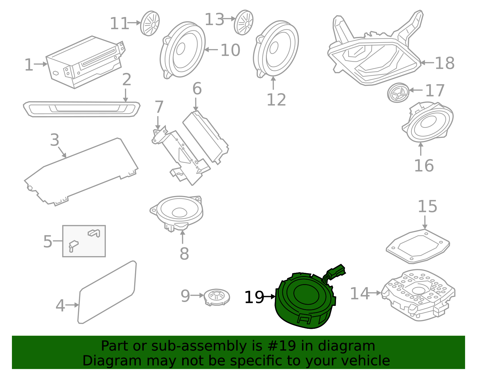 2019-2025 BMW Roof Speaker 65-13-2-622-509 | BMW Parts Online Hub