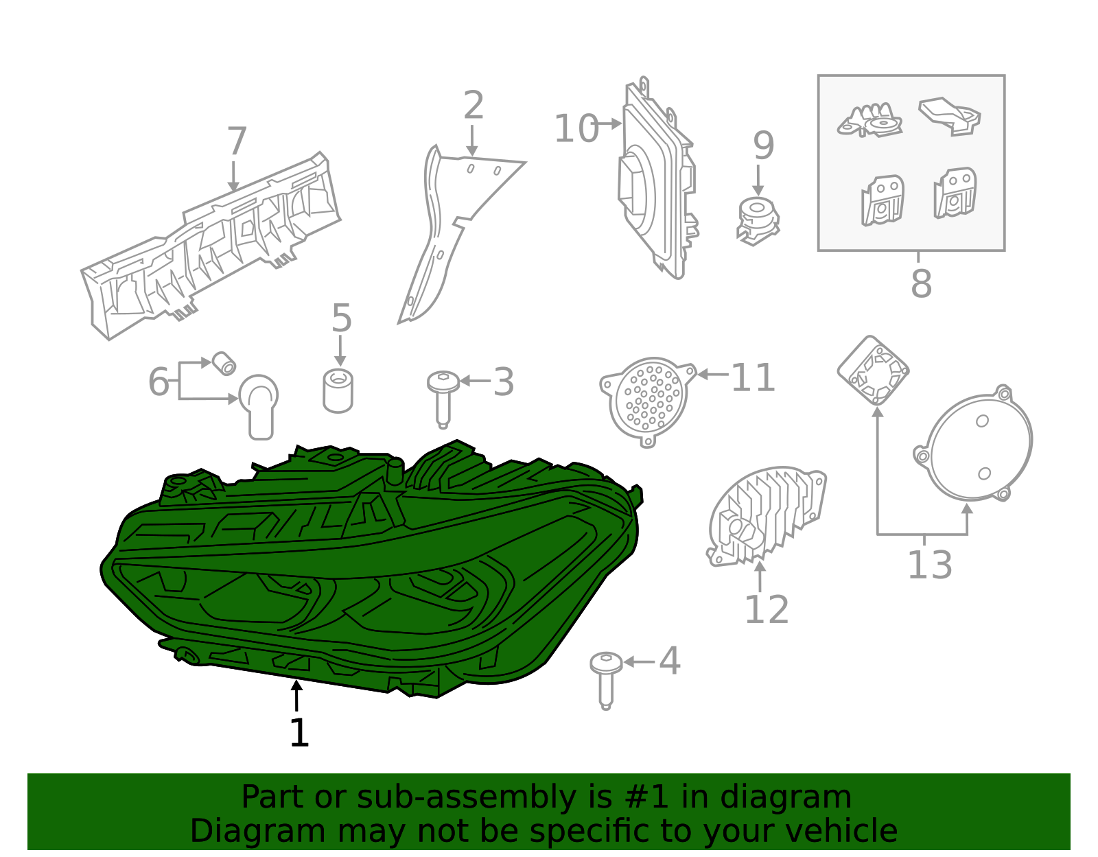 63-11-7-933-343 - 2019-2023 BMW - Headlamp Assembly | Buy BMW Parts Now