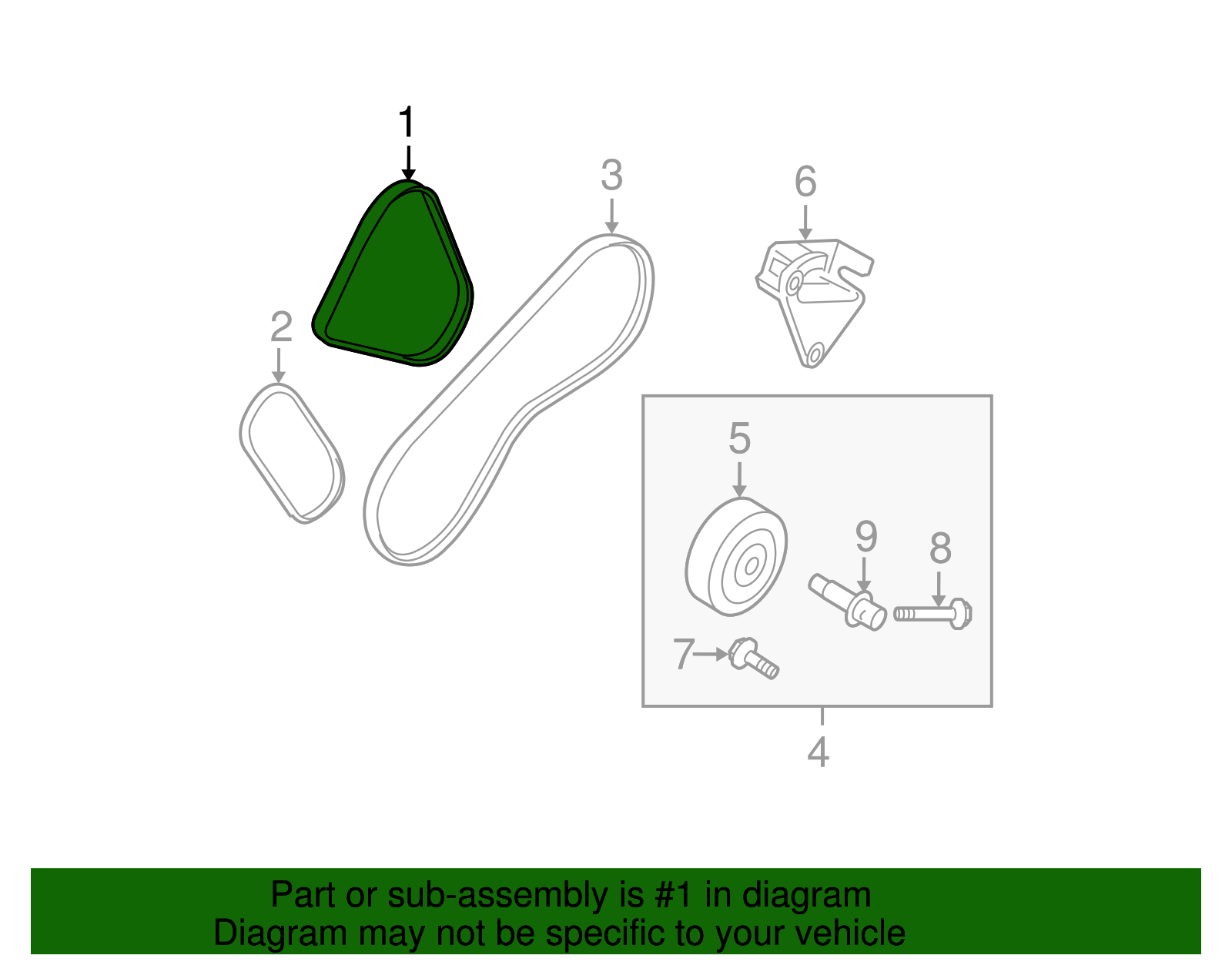1996-2011 Hyundai Accent Alternator Belt 25212-26021 | OEM Parts Online
