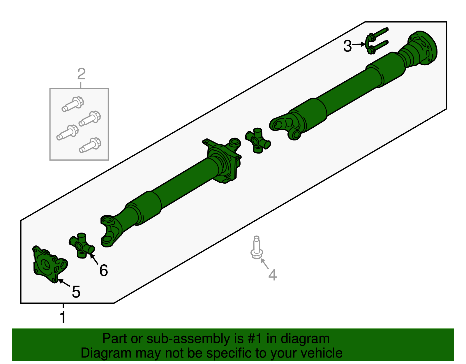 OEM Ford Drive Shaft Assembly For 2015-2023 Ford Mustang - Part No ...
