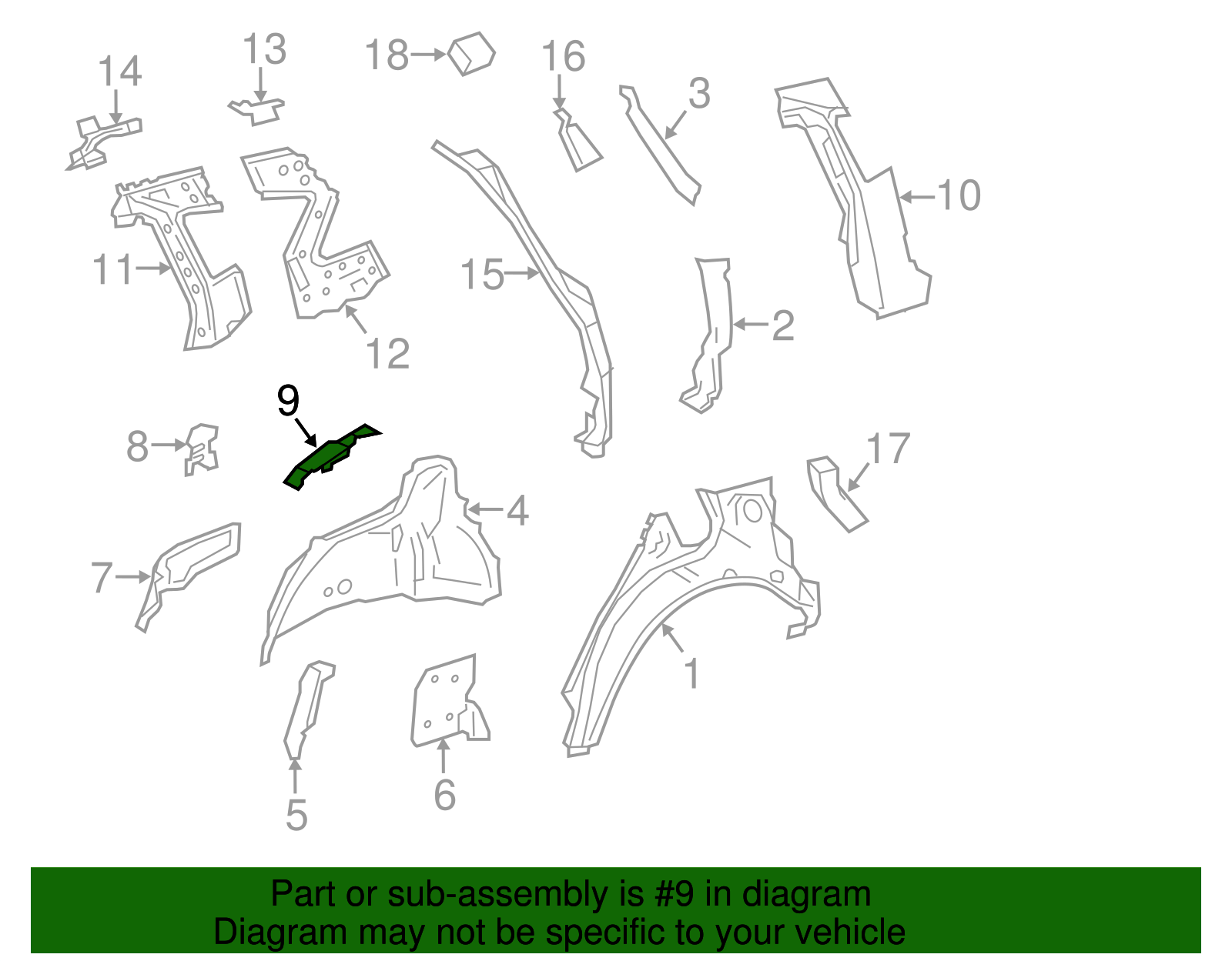 2013-2018 Toyota RAV4 Quarter Panel Insulator 62505-0R030 | Toyota ...