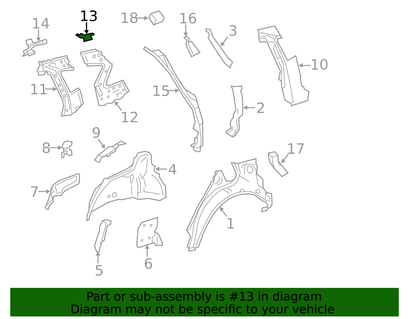 2013-2018 Toyota RAV4 2013-2018 Toyota RAV4 - Inner Quarter Reinforced ...