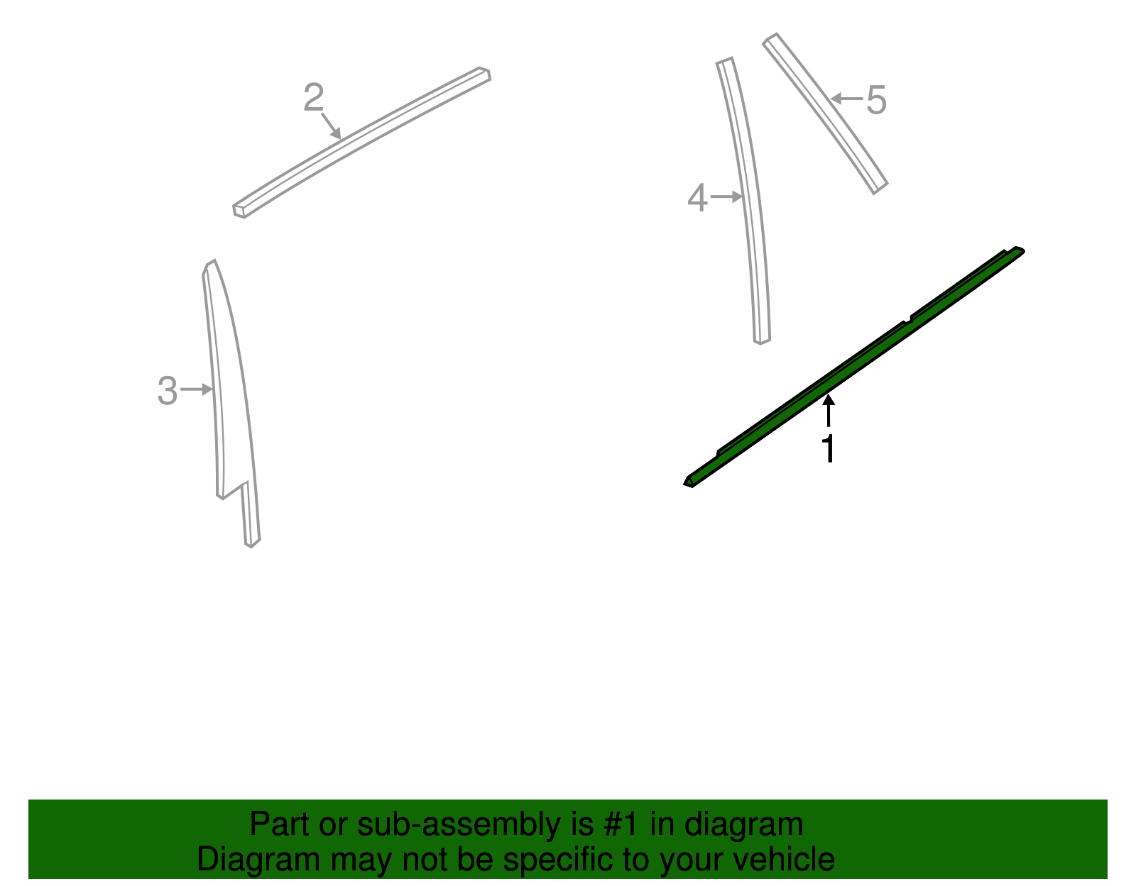 51227289643 - 2014-2018 BMW X5 Belt Molding (51-22-7-289-643) | BMW of ...