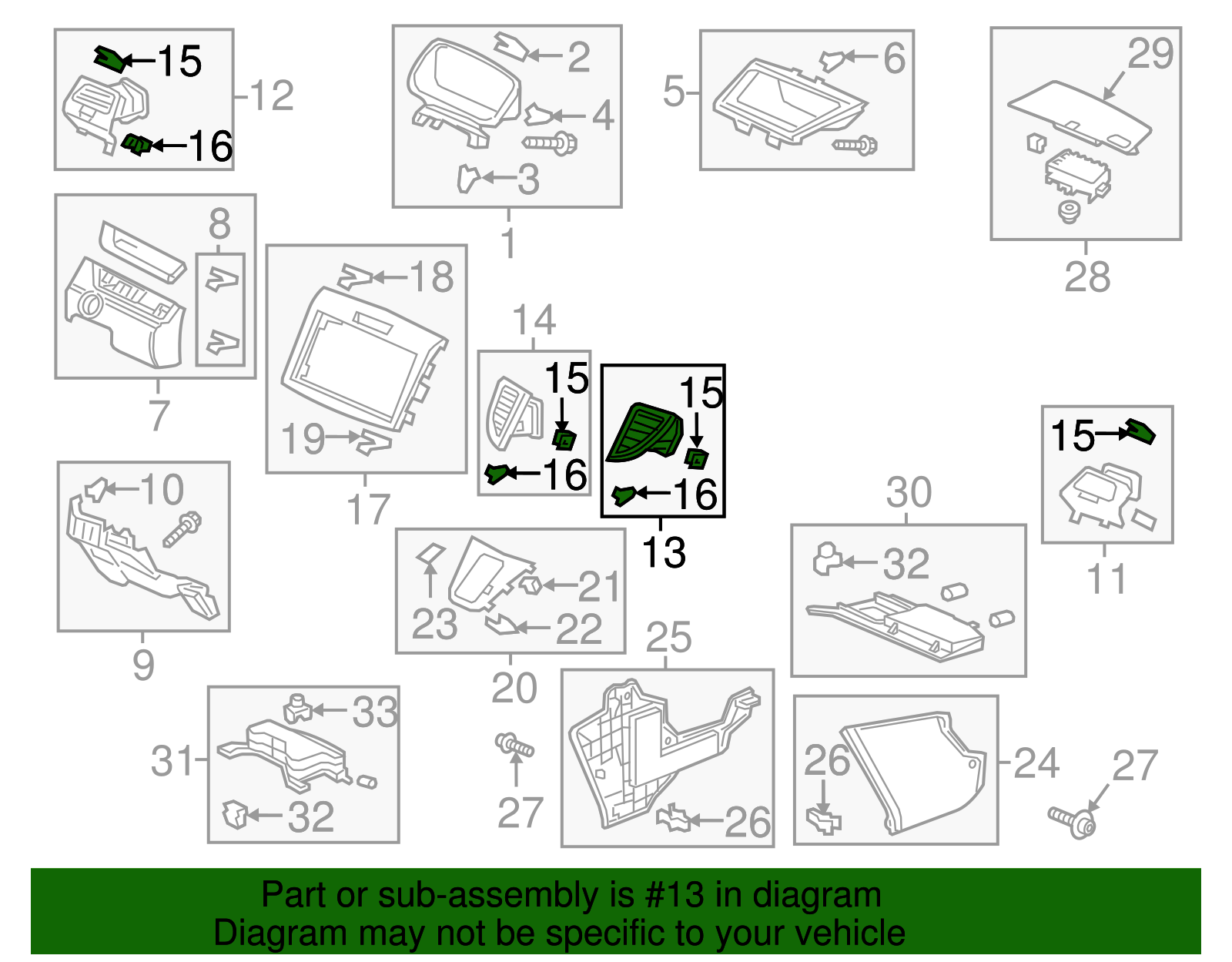 77610-T0A-A21ZA - 2015-2016 Honda CR-V - Outlet Assembly R Center ...
