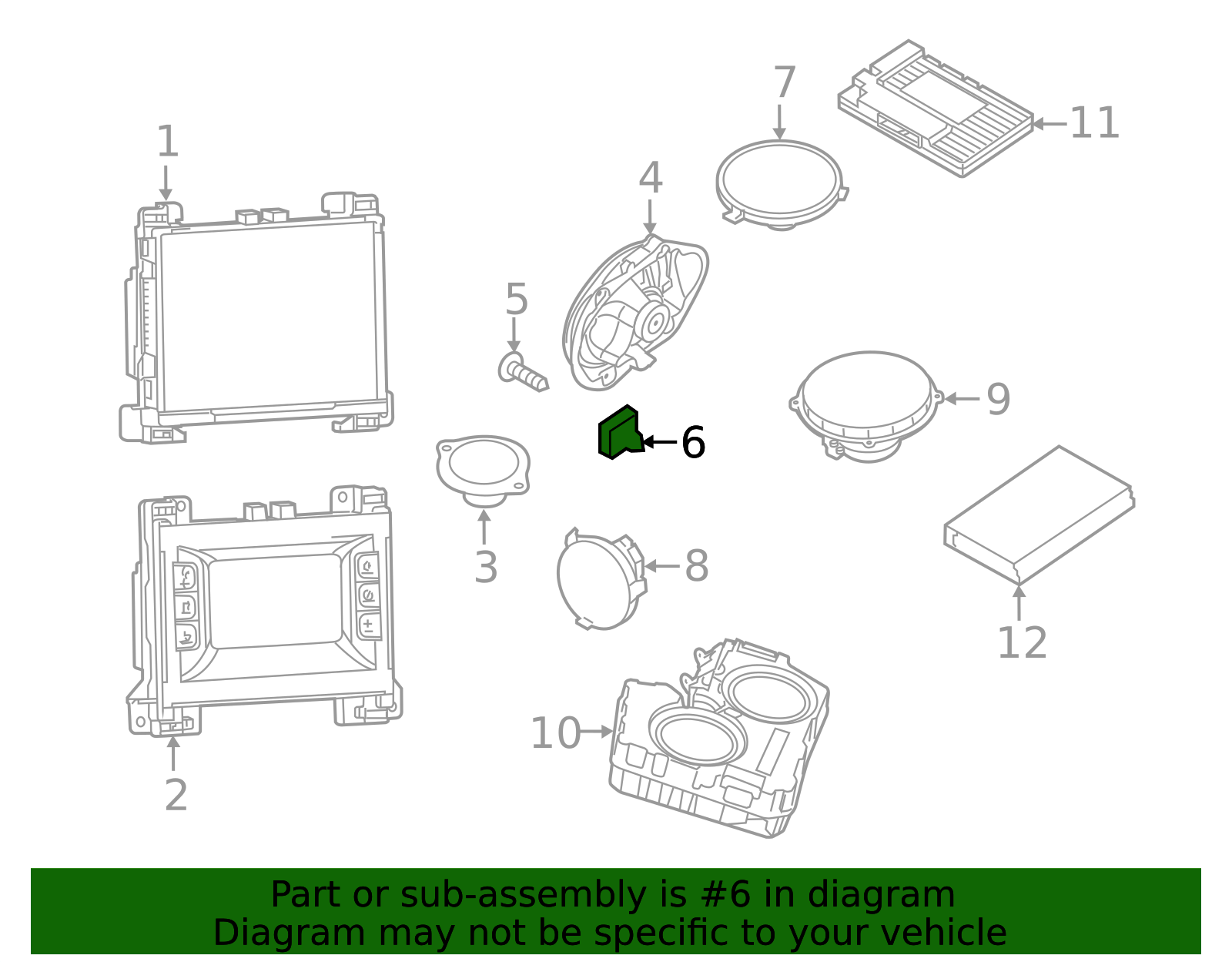 2002-2023 Mopar Front Dr Speaker Nut 06506878AA | Mopar Parts Canada