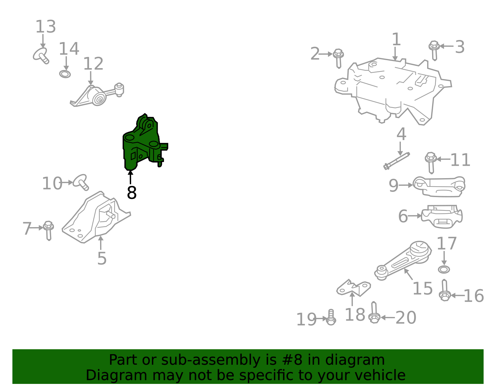2013-2021 Nissan NV200 Side Mount Bracket - Passenger Side (RH) 11232 ...